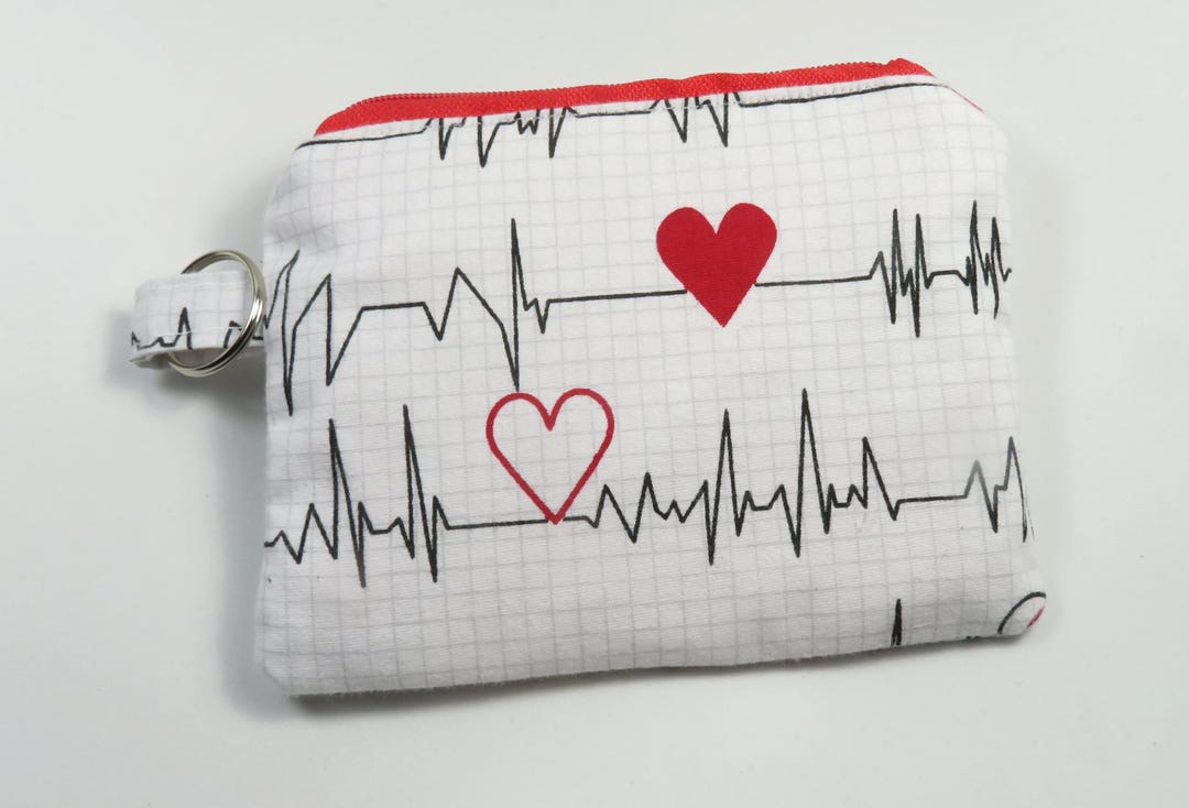HEART Design Coin Pouch, Coin Purses, Beautiful Gifts, Heart Ekg Design ...