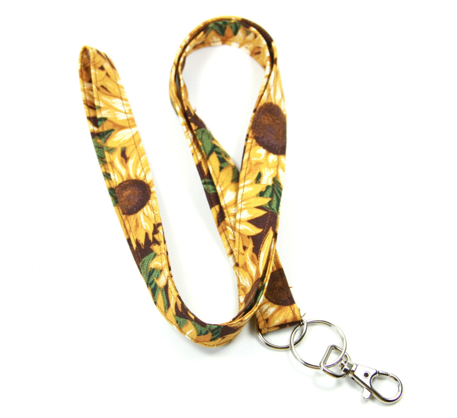 SUNFLOWER Fabric Lanyard Sunflower Badge Holder Floral - Etsy