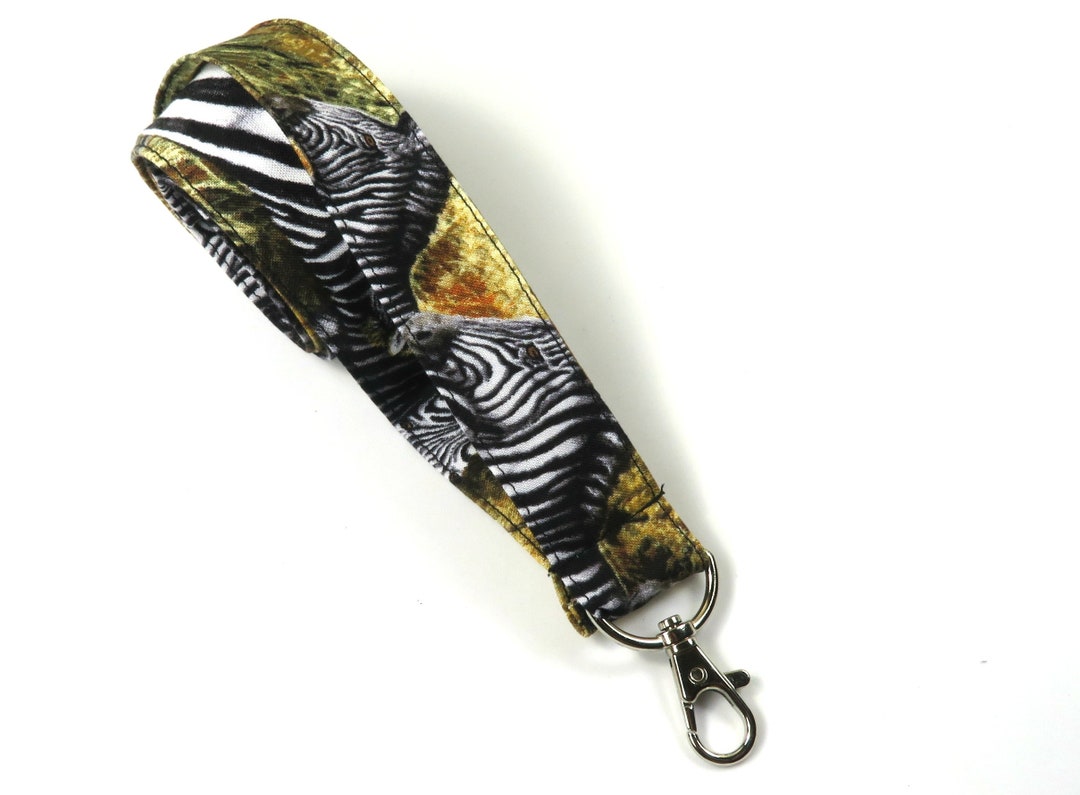 ZEBRA Fabric Lanyard, Zebra Badge Holder, Zebra Fabric Lanyard, Black ...