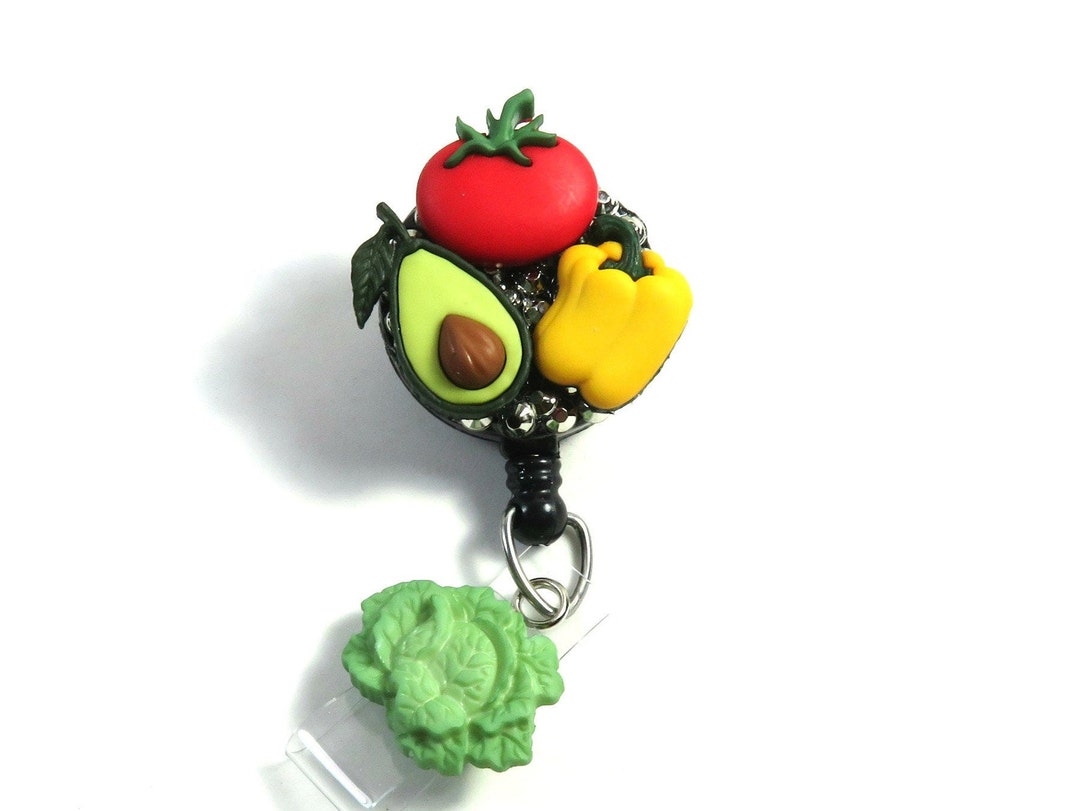 FARM FRESH Badge Holder, Fresh Vegetables Badge Holder, Retractable ...
