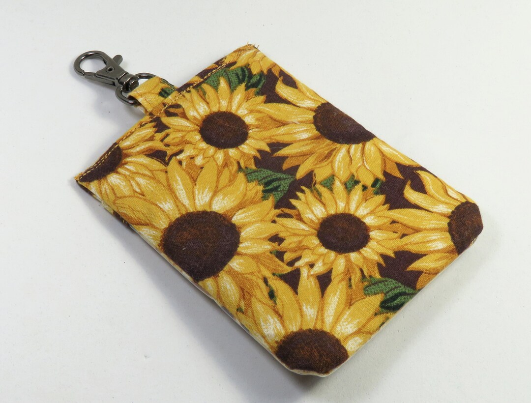 SUNFLOWERS ID Card Holder, Badge Holder, Card Insert, Floral Badge - Etsy