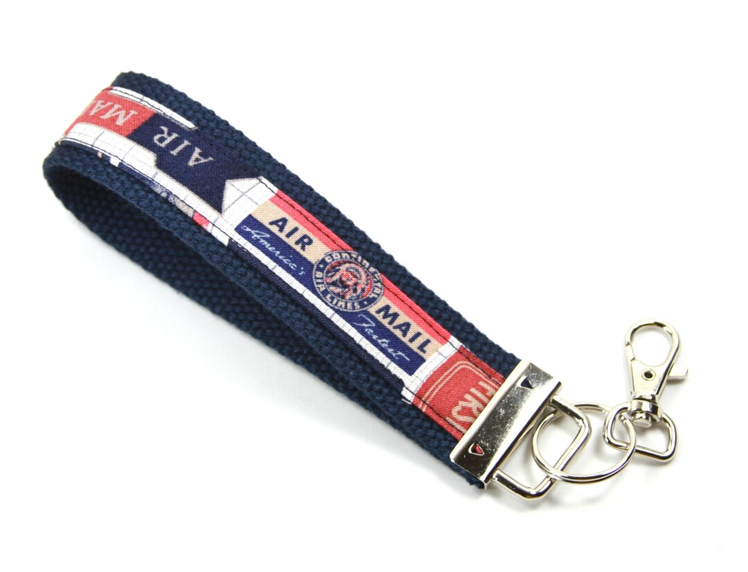 MAIL Fabric Key Fob, Wristlet, Mailman Gift, Unique Key Chains, Mail ...