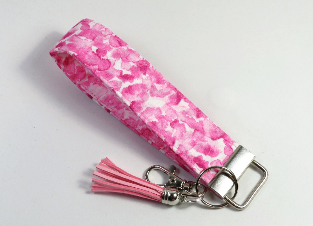 PINKS Fabric Keyfobs, Beautiful Shades of Pink Wristlets, Fabric ...