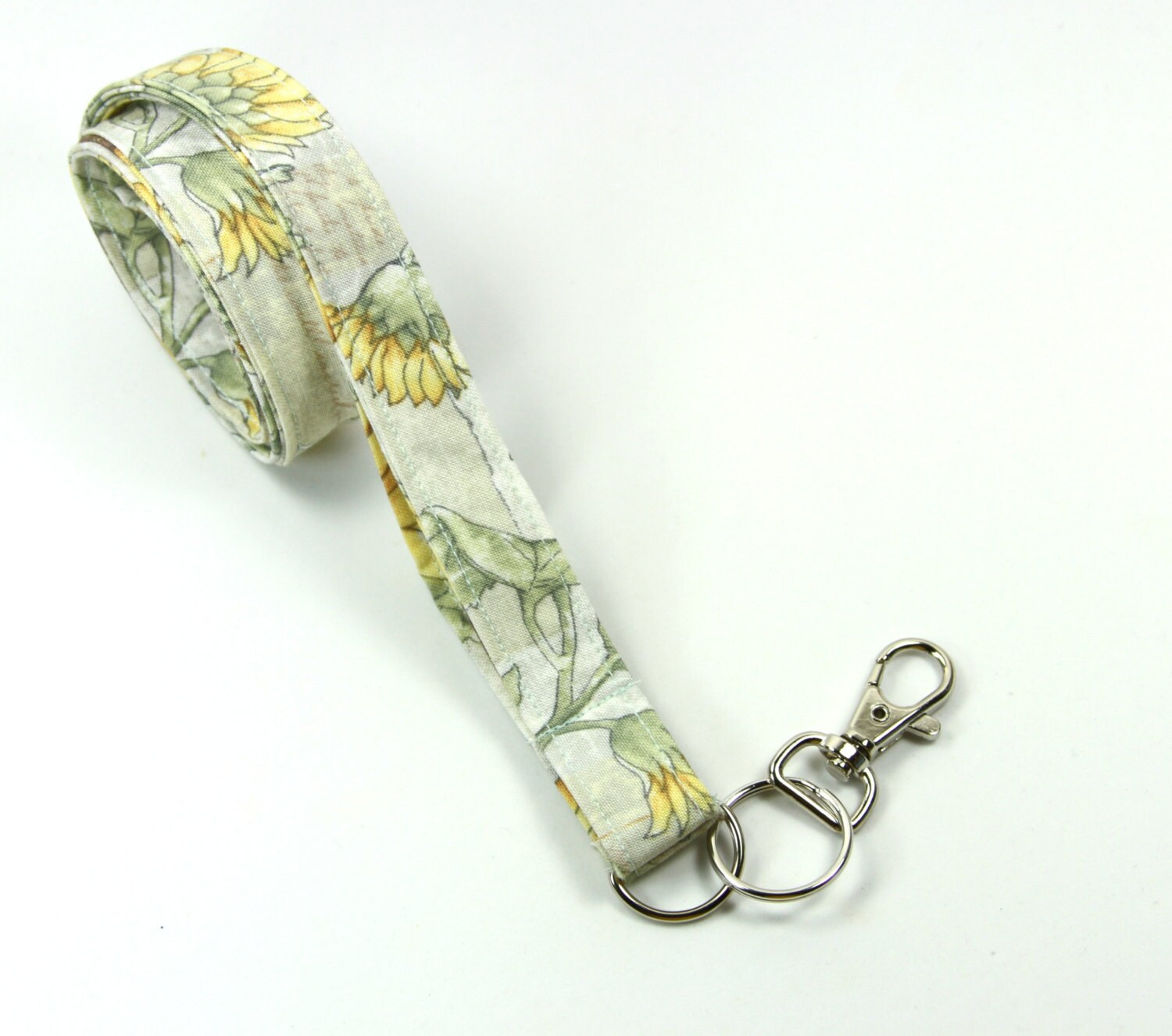 SUNFLOWER Fabric Lanyard Sunflower Badge Holder Floral Badge | Etsy