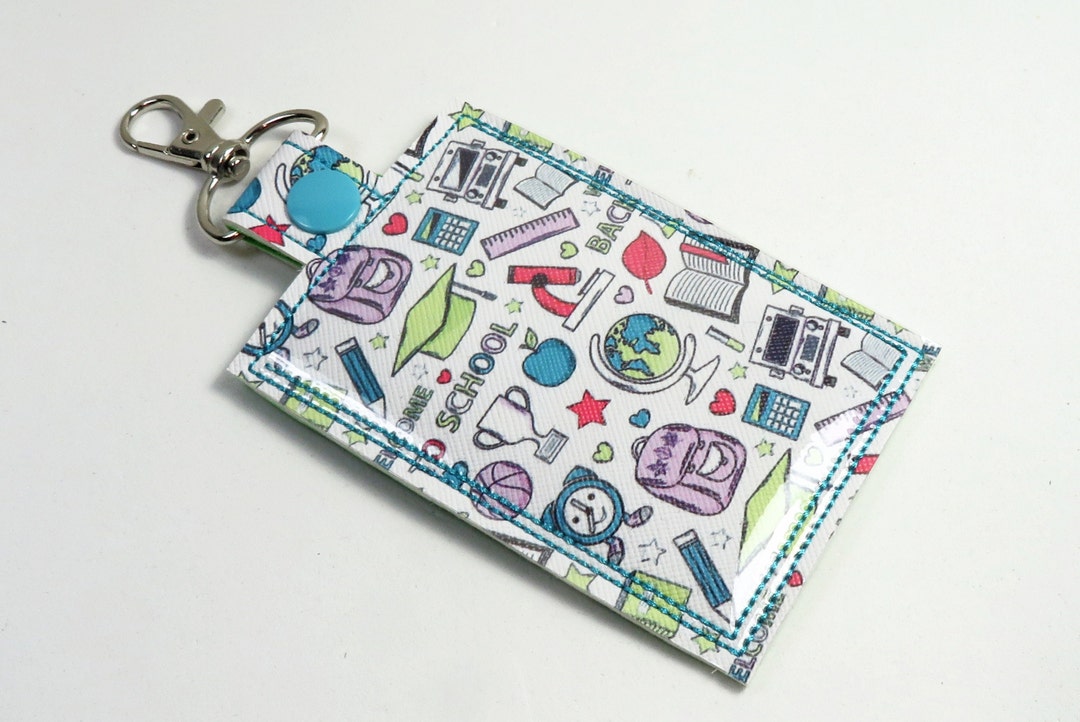 SCHOOL Vinyl Lanyard, School Badge Holder, Student ID Holder - Etsy