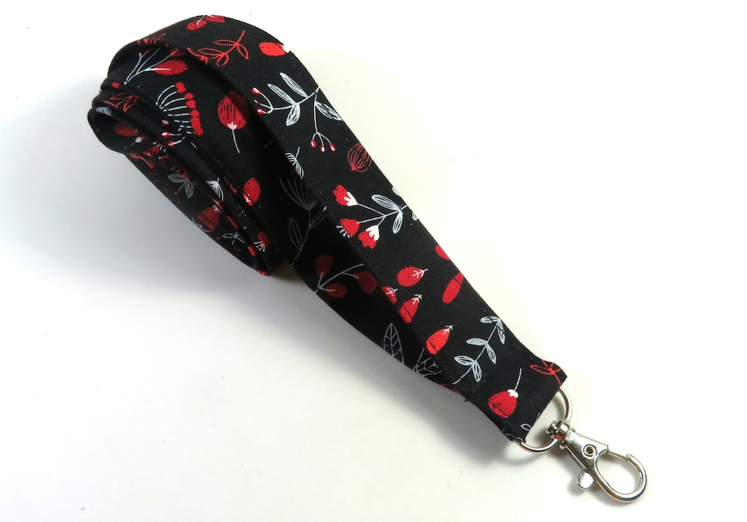 GARDEN Badge Holder, Beautiful Spring Flower Badge Holder, Red and ...