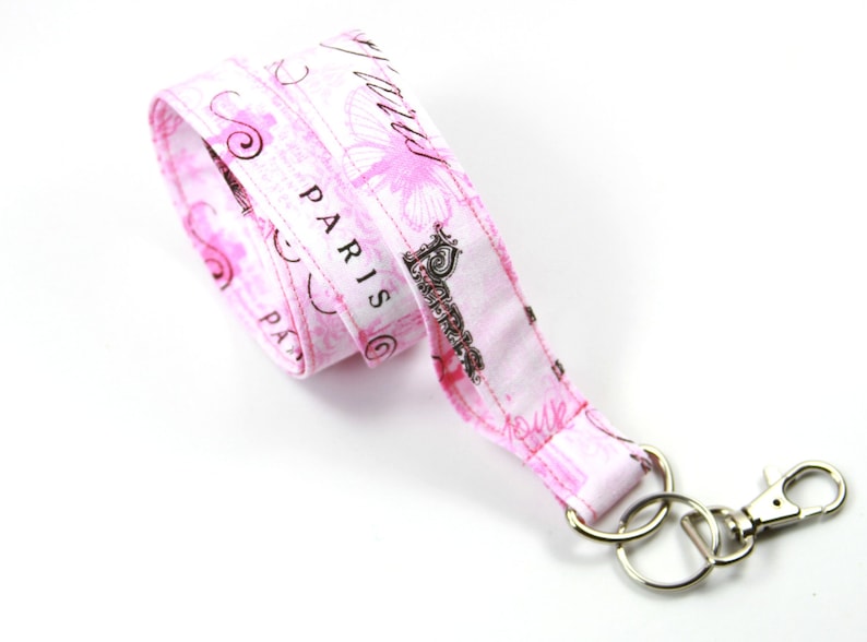 PINK Fabric Lanyard, Fabric Badge Holder, Fabric Lanyard - Etsy