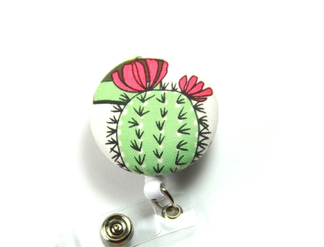 CACTUS Flower Badge Reel, Cactus Badge Holder, Cactus Lanyard, Cactus ...
