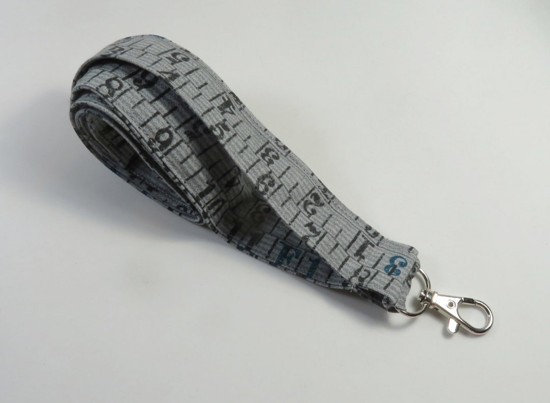 TAPE Fabric Lanyard, Gray Measuring Tape Badge Holder, Plumping Badge ...
