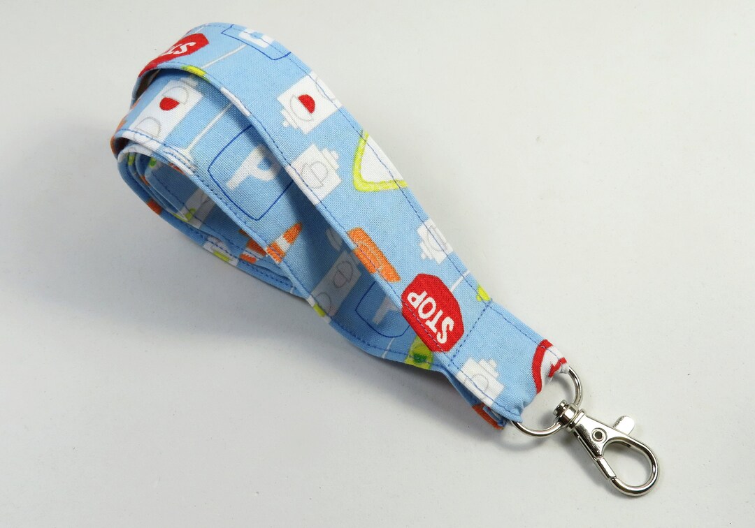 STOP Fabric Lanyard, Stop Traffic Design Badge Holder, Signal Design ...