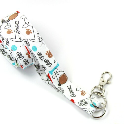 DOG Fabric Lanyard Pet Lanyard Dog Badge Holder Dogs - Etsy