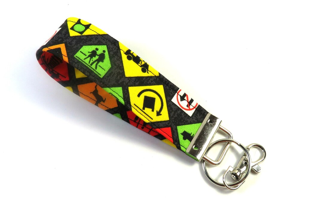 TRAFFIC Signals Keychain, Traffic Signs Wristlet, Traffic Sign Badge ...
