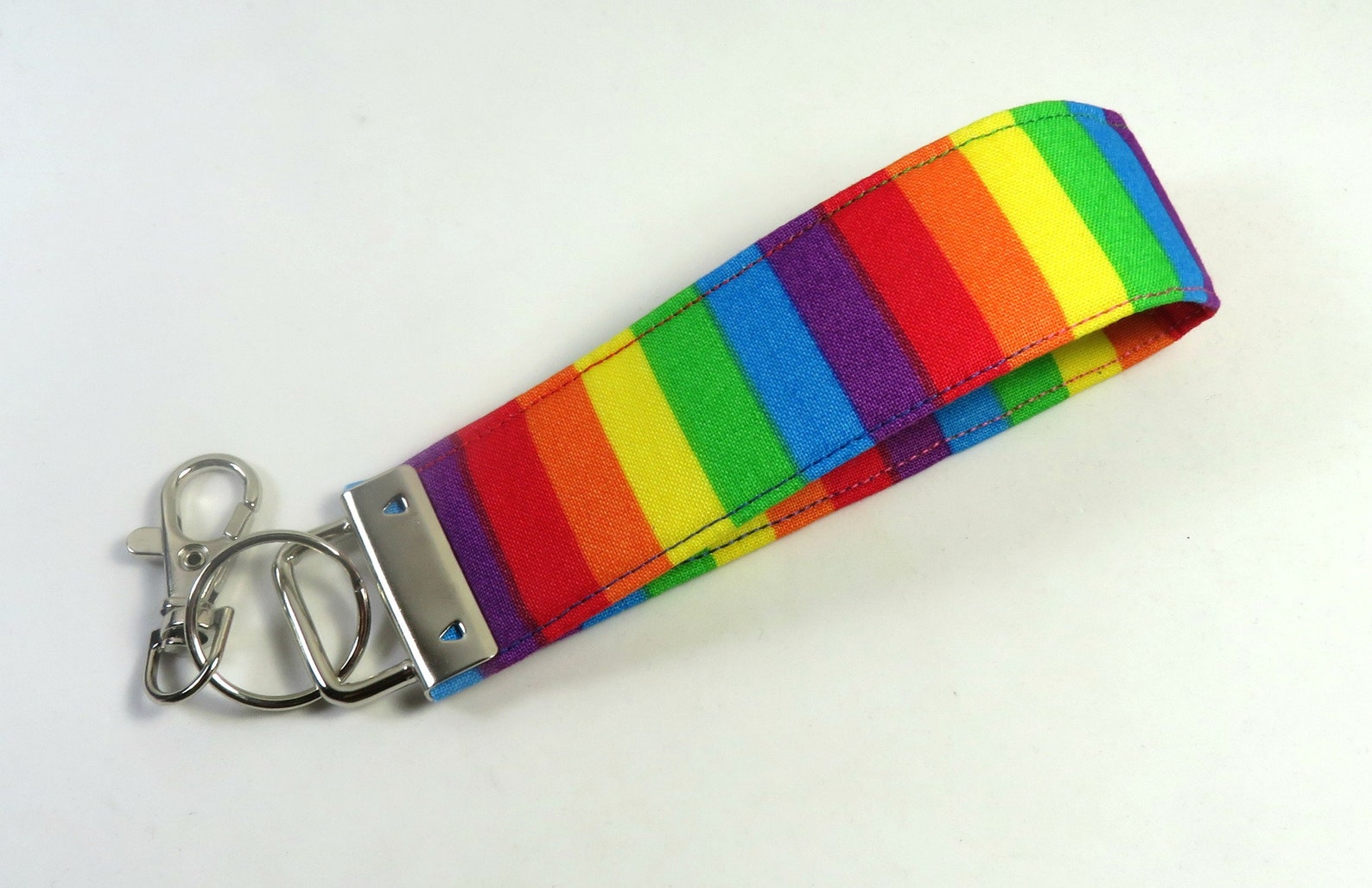 RAINBOW Fabric Keyfob Rainbow Keychain Colorful Keychain - Etsy UK