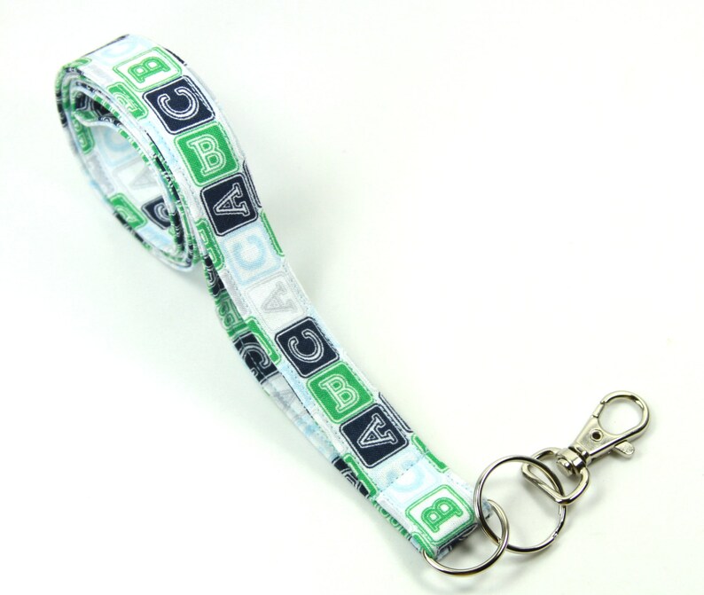 ALPHABETS Fabric Lanyard ABC Fabric Badge Holder Alphabet | Etsy