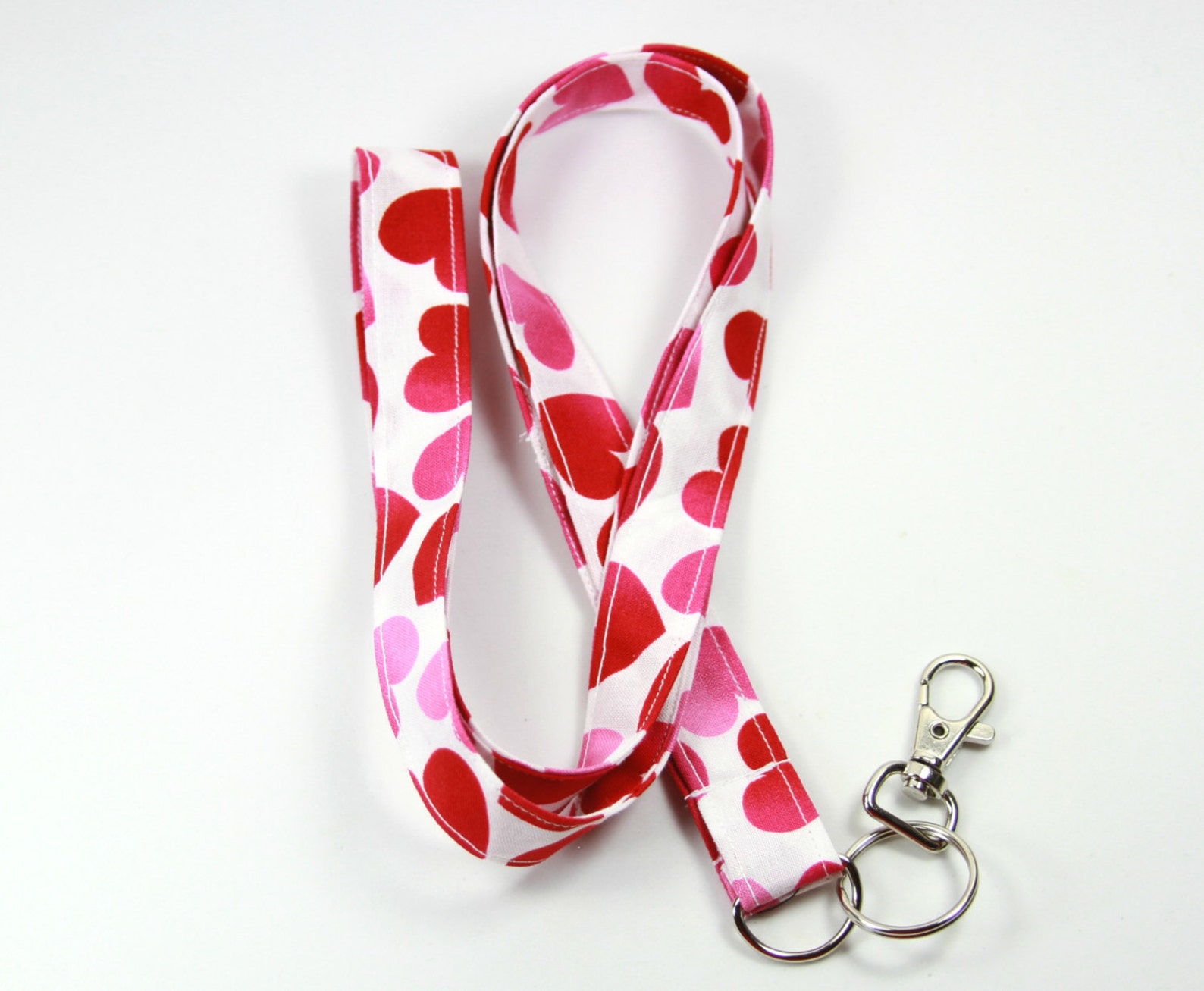 HEART Fabric Lanyard, Heart Lanyard, Washable Lanyard - Etsy