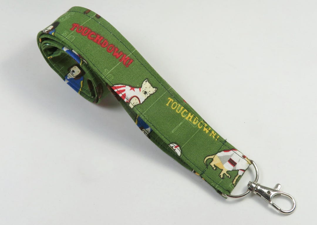 FOOTBALL Design Lanyard, Beautiful Cute Dog Lanyards, Touchdown Badge ...