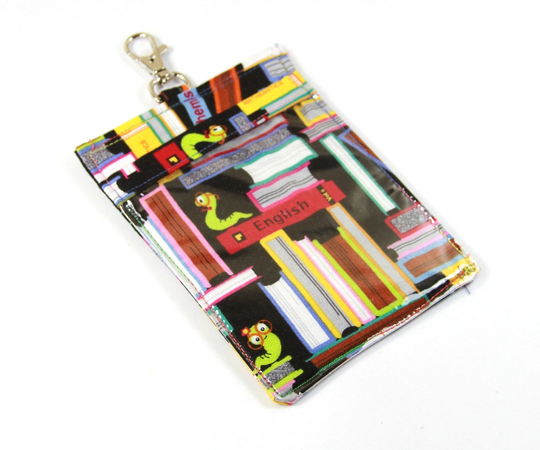 BOOKS Bug Badge Insert, Library Badge Holder, Books Design Badge Holder ...