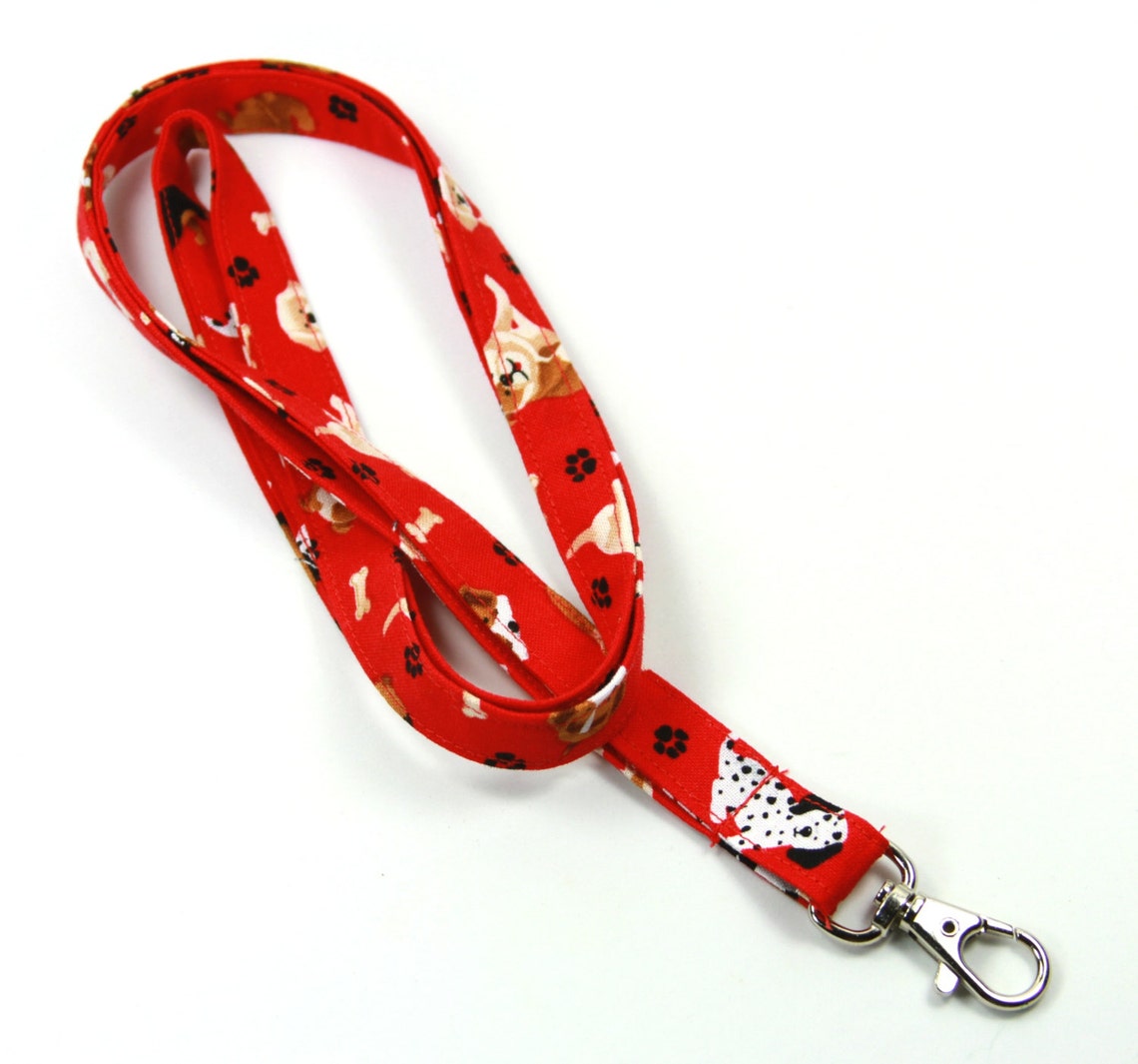 DOG Fabric Lanyard Pet Lanyard Dog Badge Holder Dogs - Etsy