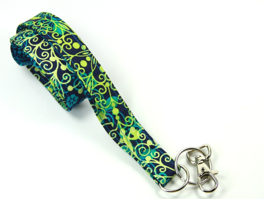 NEON Fabric Lanyard Neon Blue Badge Holder Blue Lanyard - Etsy