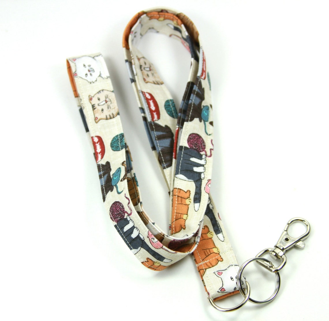 CATS Fabric Lanyard, Fabric Badge Holder, Cats Fabric Badge Holder ...