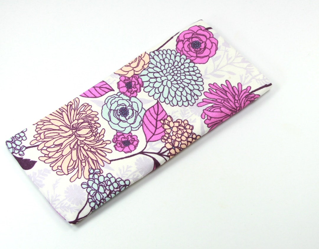 FLORAL Fabric Case, Sunglasses Case, Eyeglasses Case, Purple Flower Bag ...