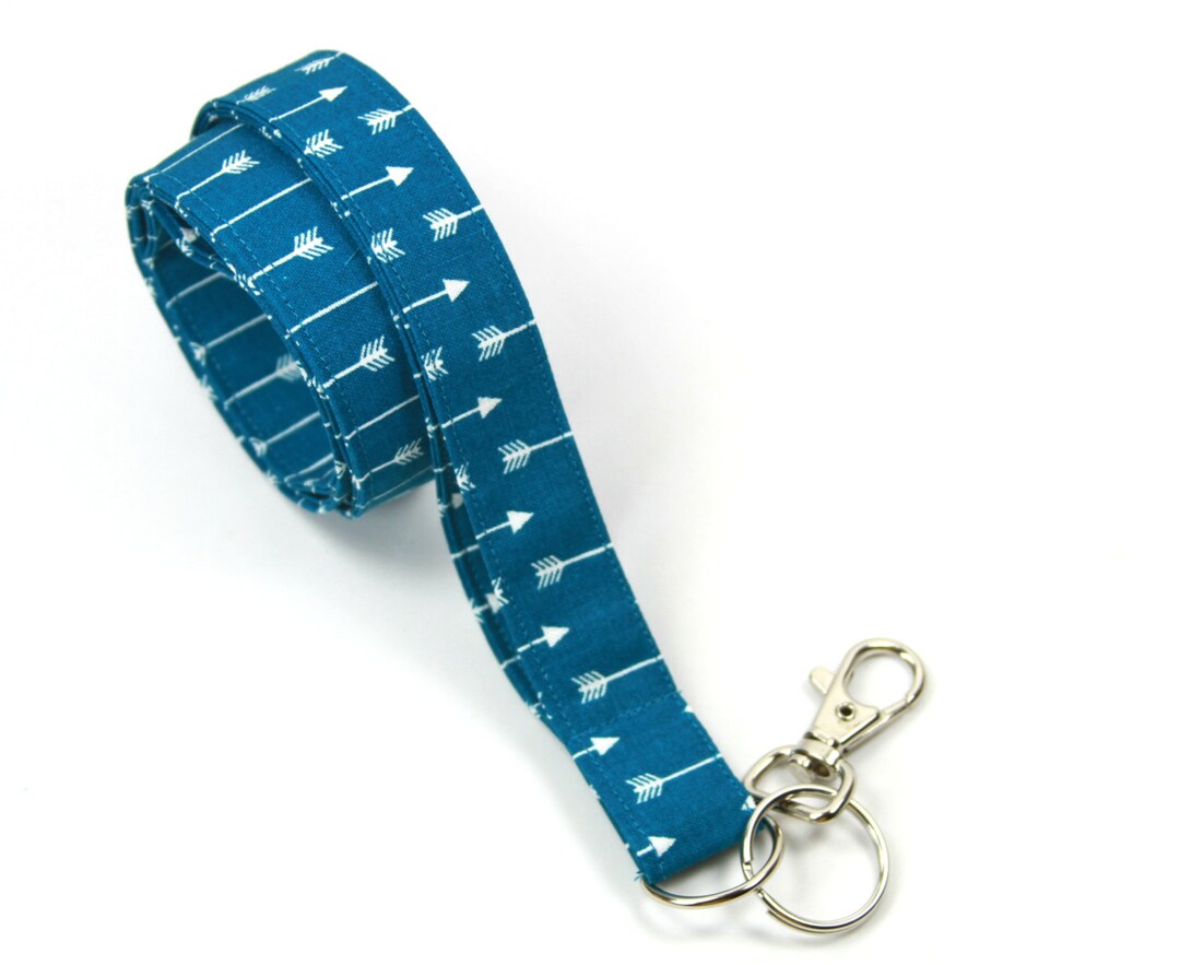 ARROWS Fabric Lanyard, Teal Arrows Badge Holder, Teal Color Lanyard ...