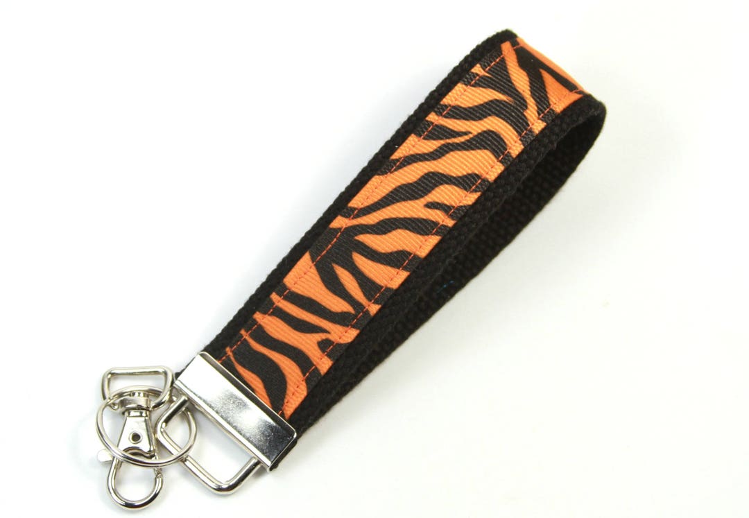STRIPS Fabric Key Chain, Tigers Strips Keyfob, Strips Wristlet, Game ...