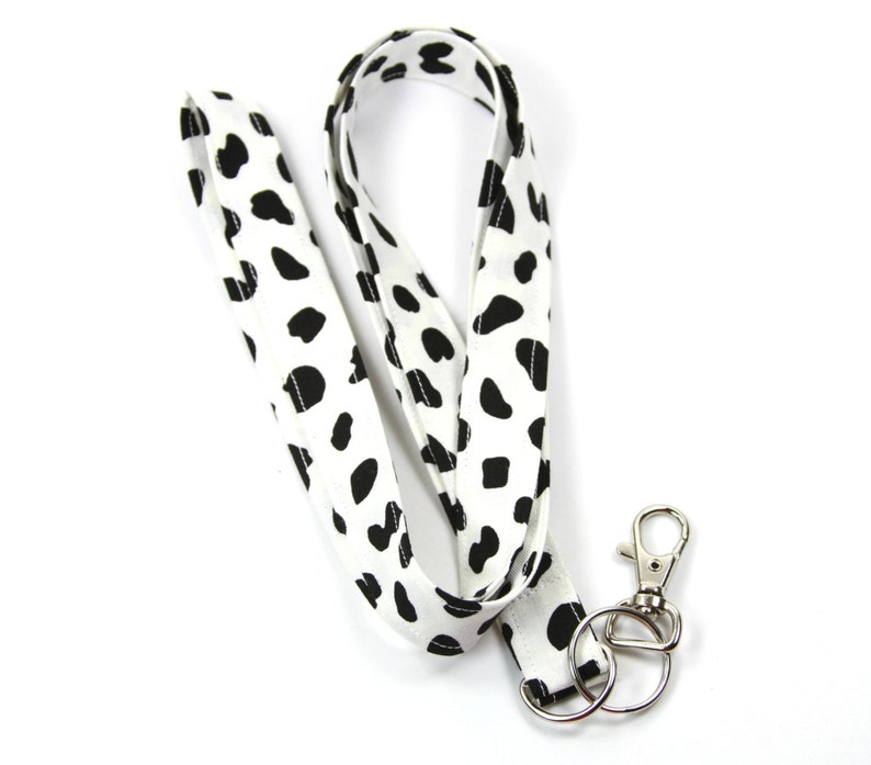 COW Patches Lanyard Black and White Lanyard Cow Design | Etsy