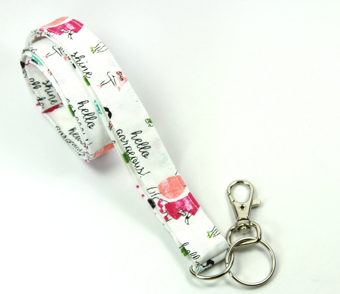 GORGEOUS Fabric Lanyard Girly lanyard Girl Badge Holder | Etsy