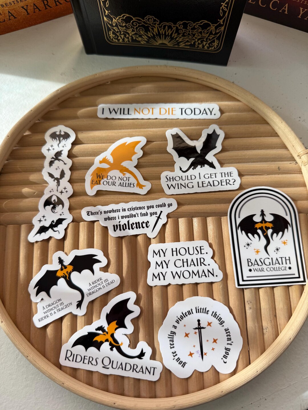 Fourth Wing Stickers, Iron Flame Stickers, Empyrean Series Stickers ...