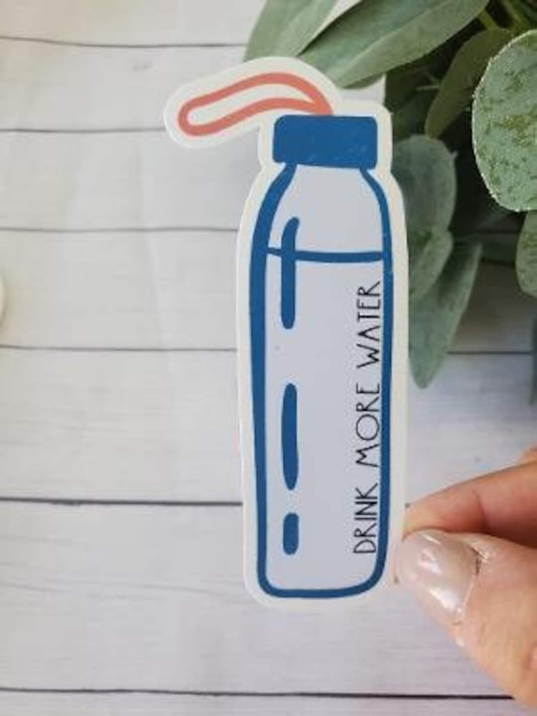 Drink More Water Stickers, Stickers, Fun Stickers, Cute Stickers ...