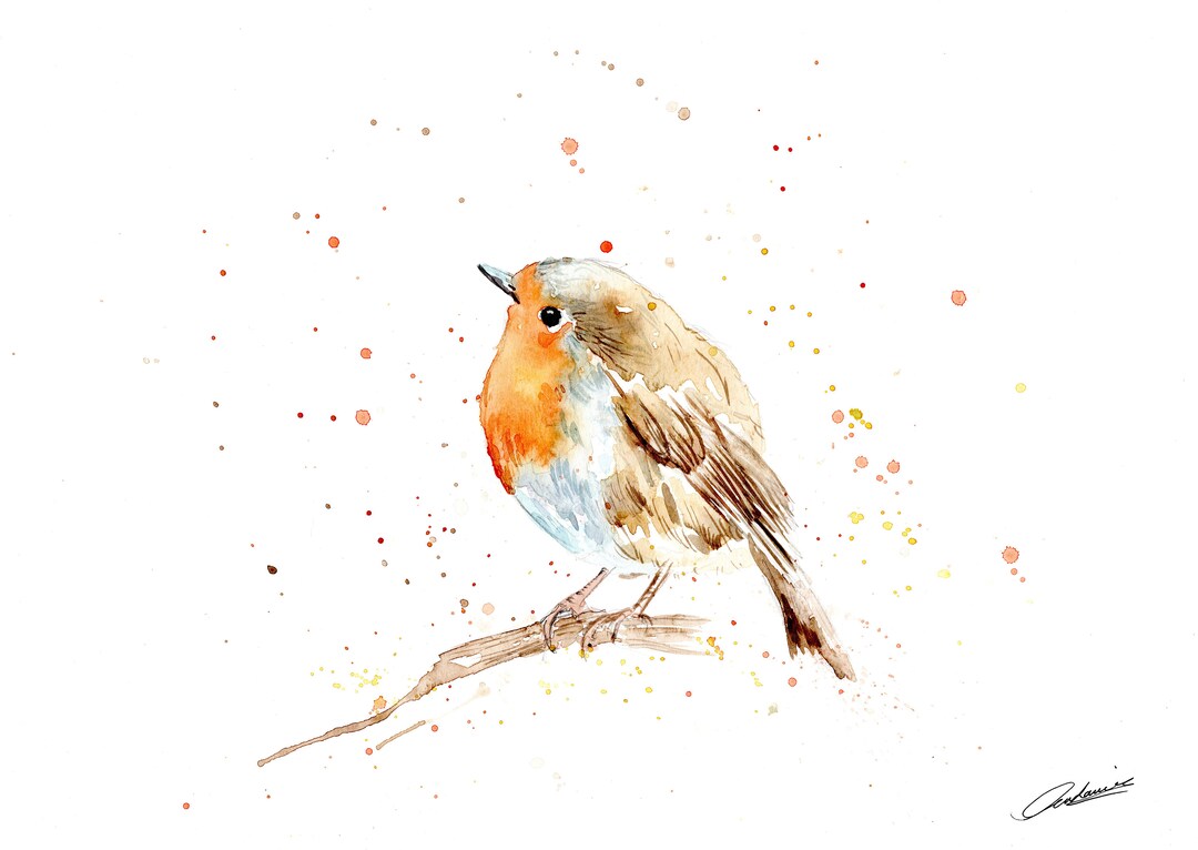 Robin Print. Robin Greeting Card. Robin Art. Robin Decor. Christmas ...