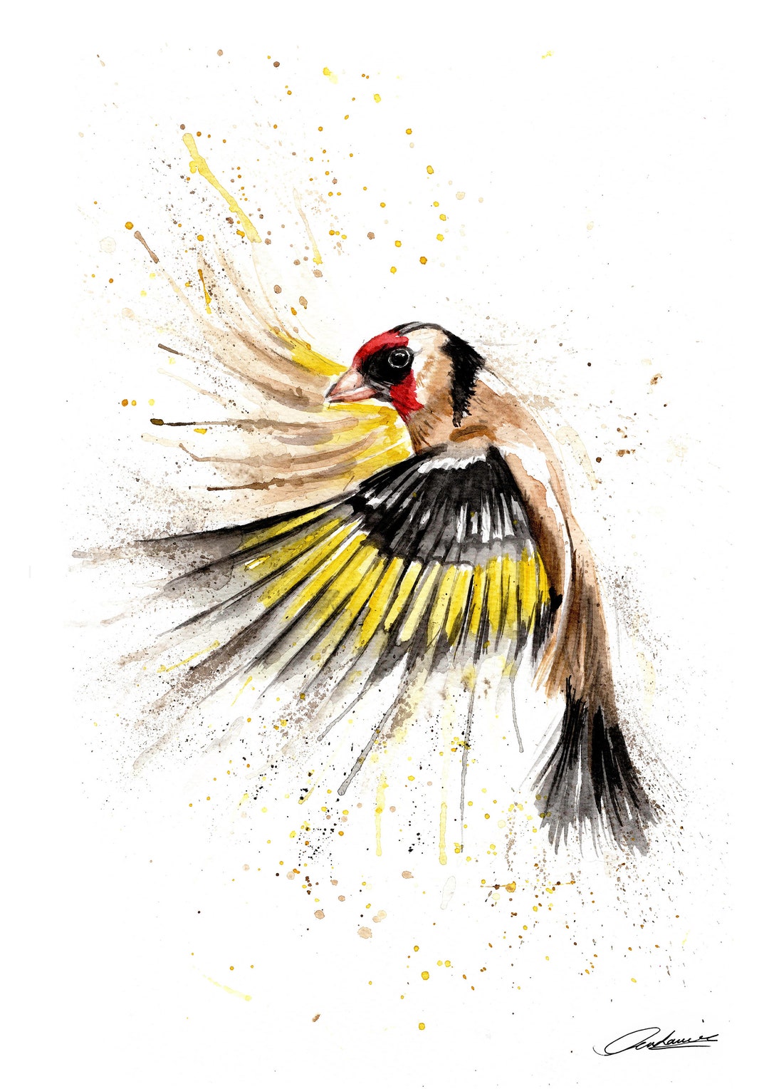 Goldfinch Print. Goldfinch Greeting Card. Goldfinch Art. Goldfinch Wall ...