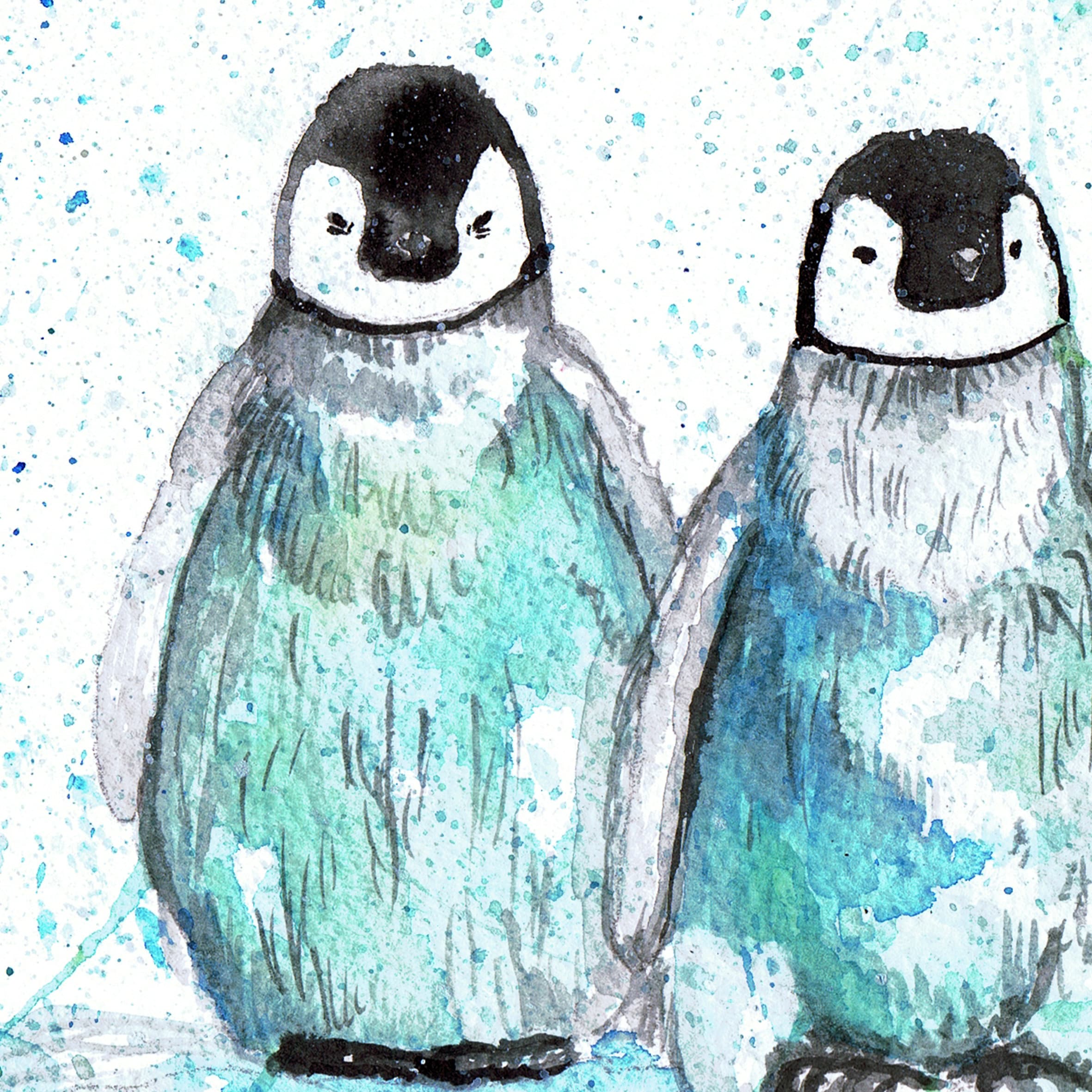 Baby Penguin Watercolour Print, Nursery Art - Etsy UK