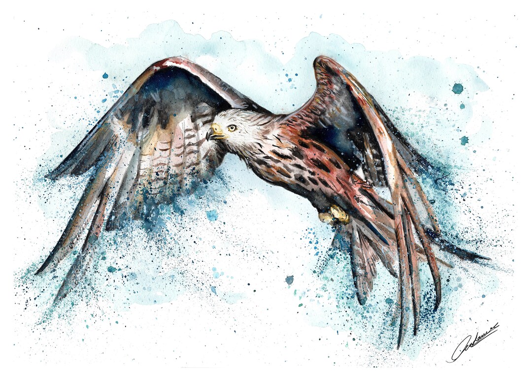 Red Kite Print. Red Kite Wall Art. Red Kite Art. Red Kite Wall Decor ...