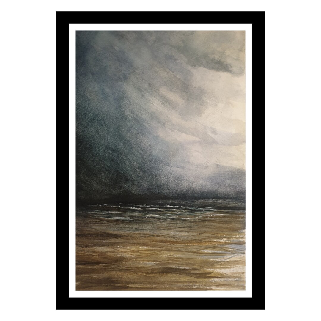 Seascape Original Watercolour. tides Out A4 Watercolour. - Etsy