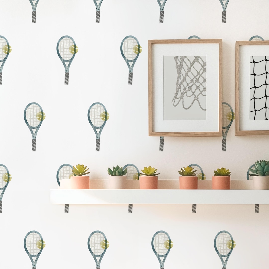 Tennis Rackets Peel-and-stick Removable Fabric Wall Decals - Etsy