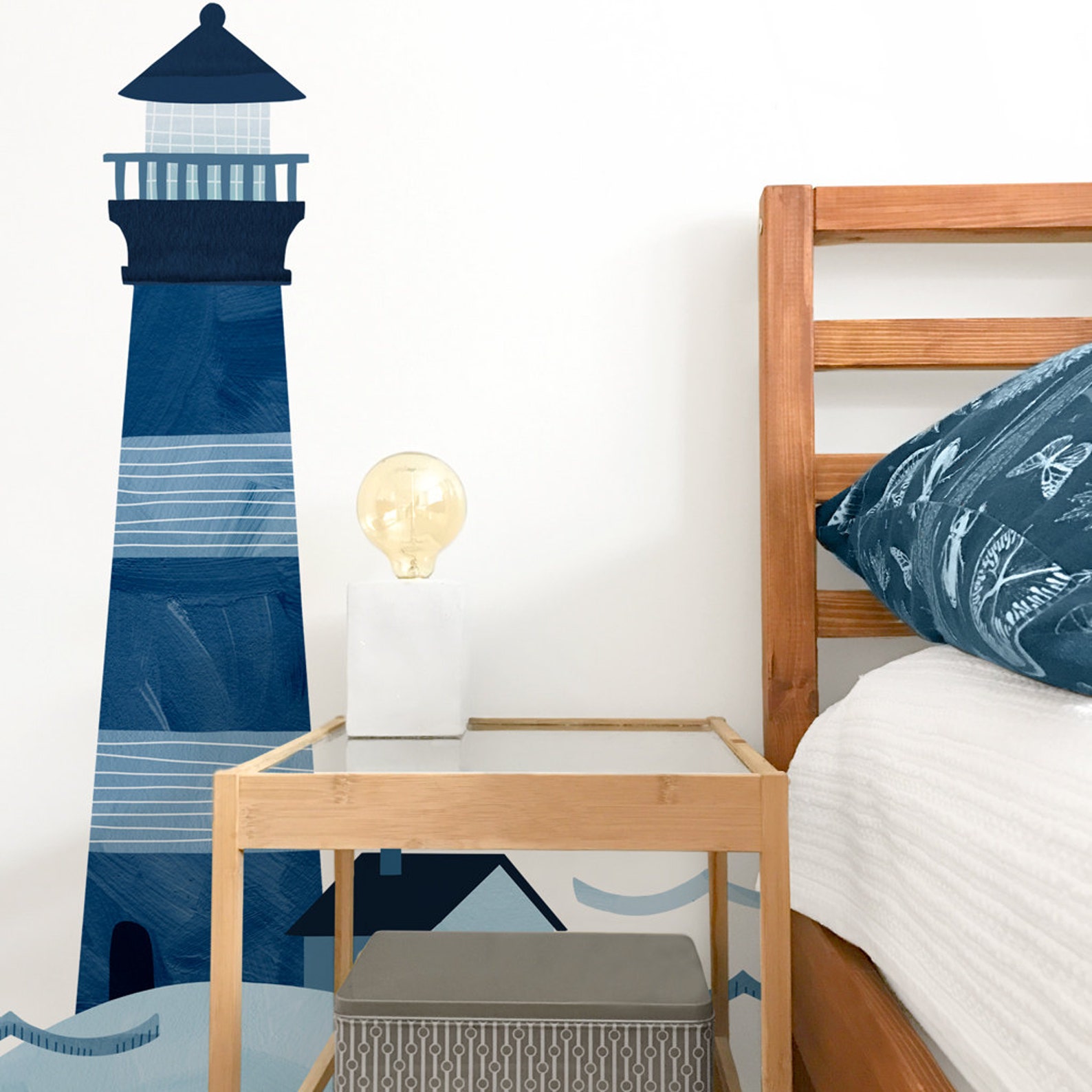 Lighthouse - Fabric Wall Decal - Sag Harbor - Mej Mej - Etsy