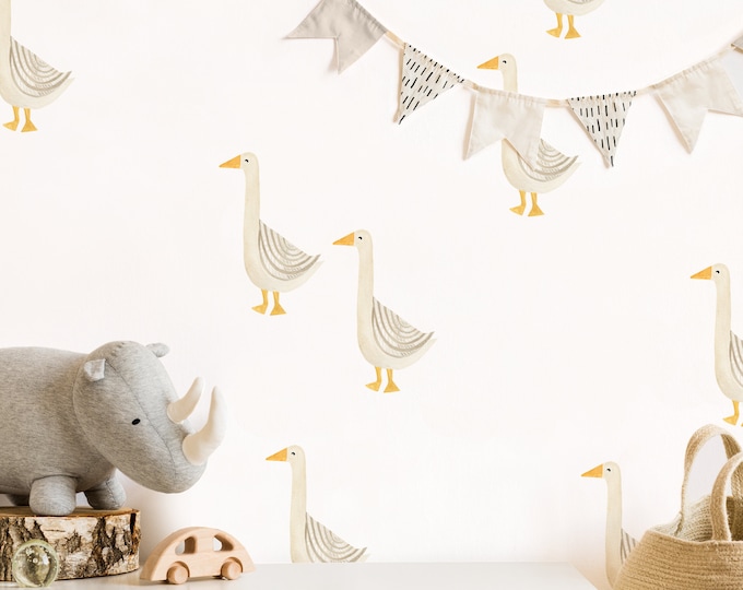 Goose Decal, Goose Decals, Goose Wall Sticker, Animal Decals, Cute ...