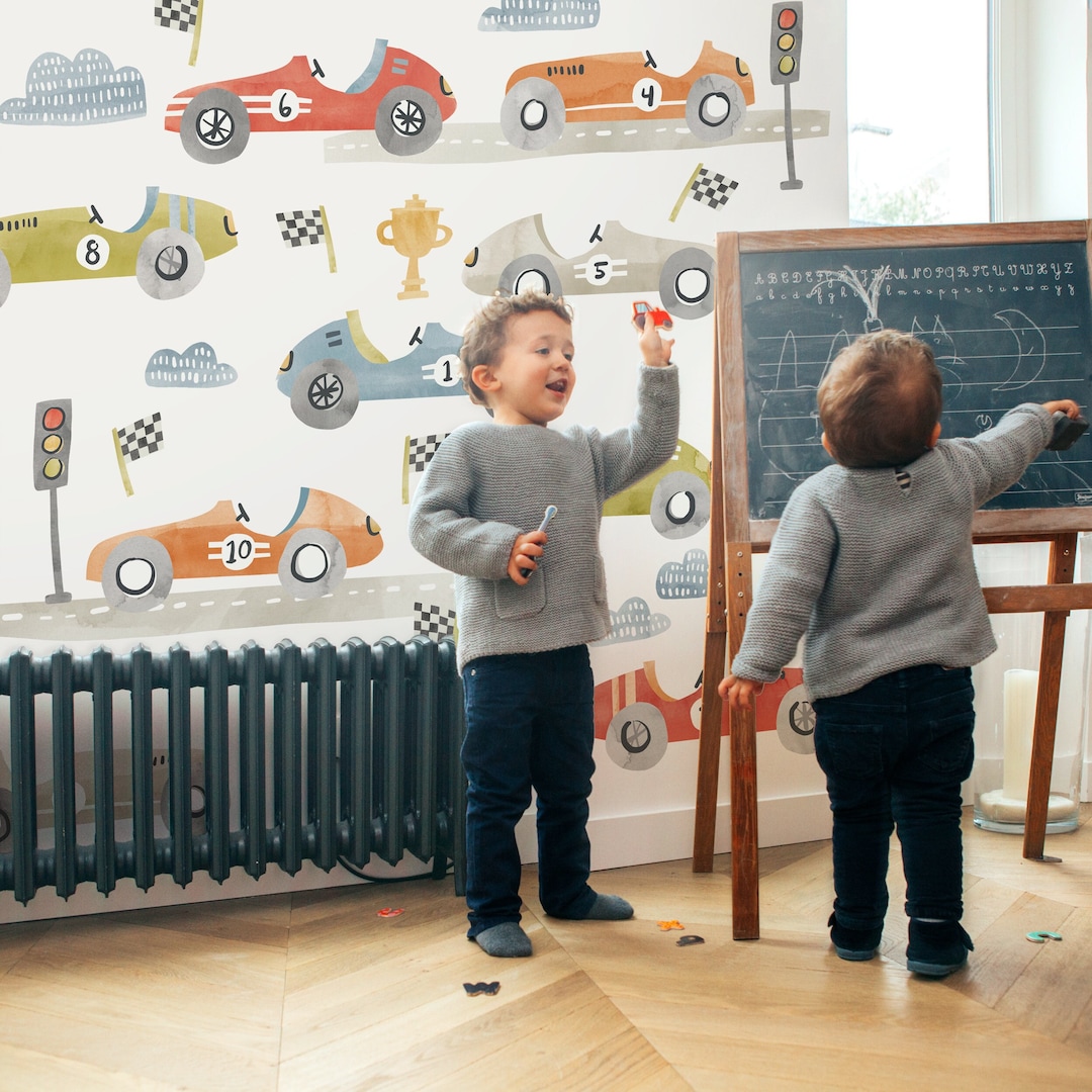 Hot Rod Kit - Large - Fabric Wall Decal - Away We Go - Mej Mej - Etsy