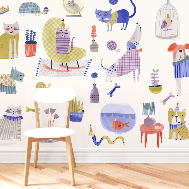Dog Wall Mural - Etsy
