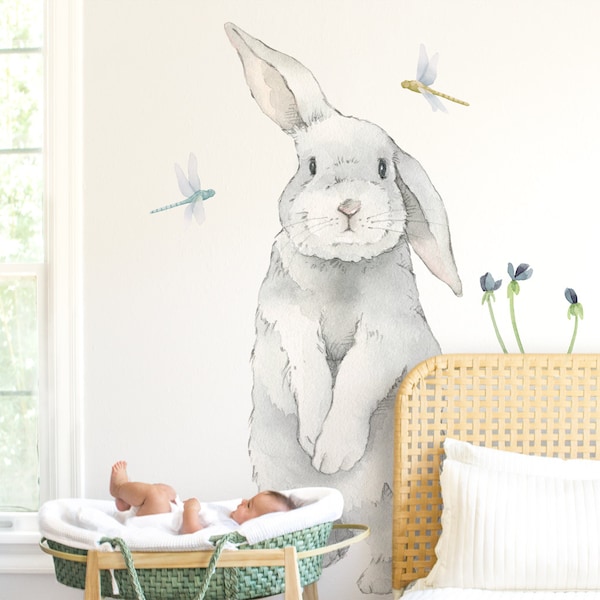 Bunny Wall Decal - Etsy