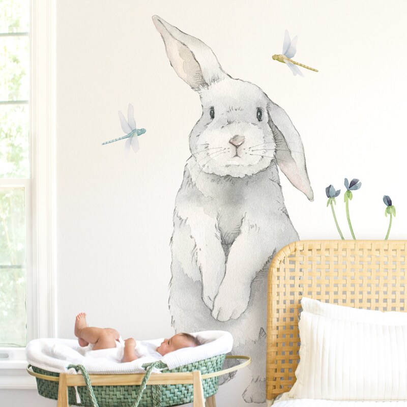 Bunny Wall Decal - Etsy