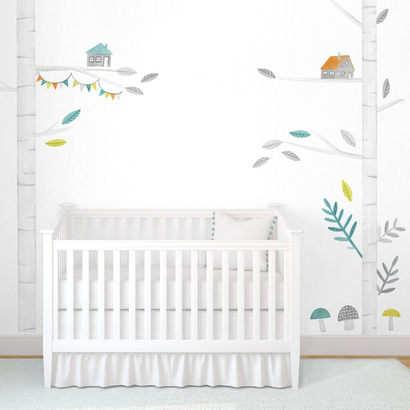 Two Tree Kit Fabric Wall Decal Woodland Mej Mej | Etsy