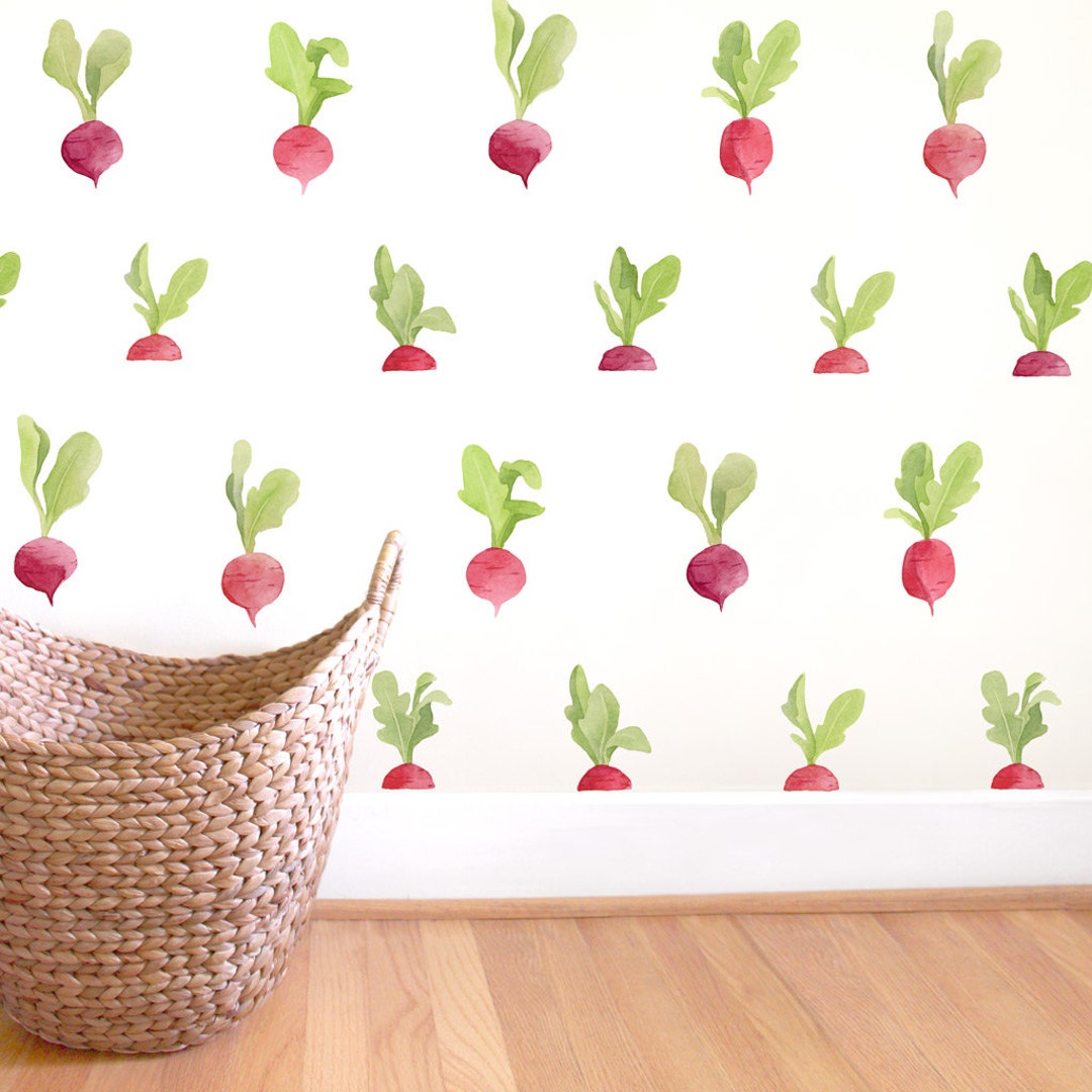 Radish Toss - Fabric Wall Decal - Hop - Mej Mej - Etsy