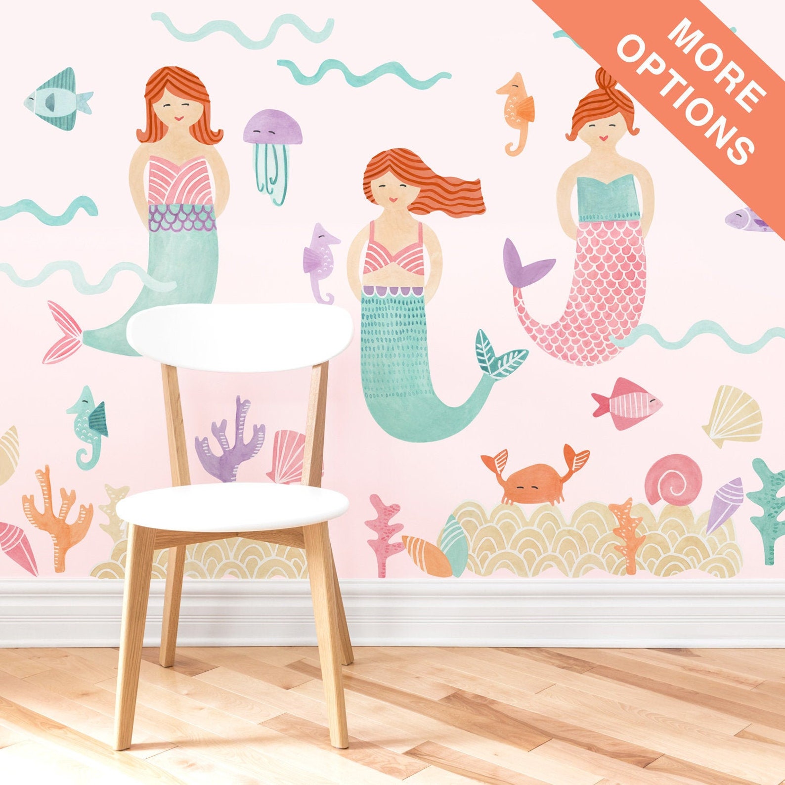 Mermaid Kit Fabric Wall Decal Mermaid Mej Mej - Etsy
