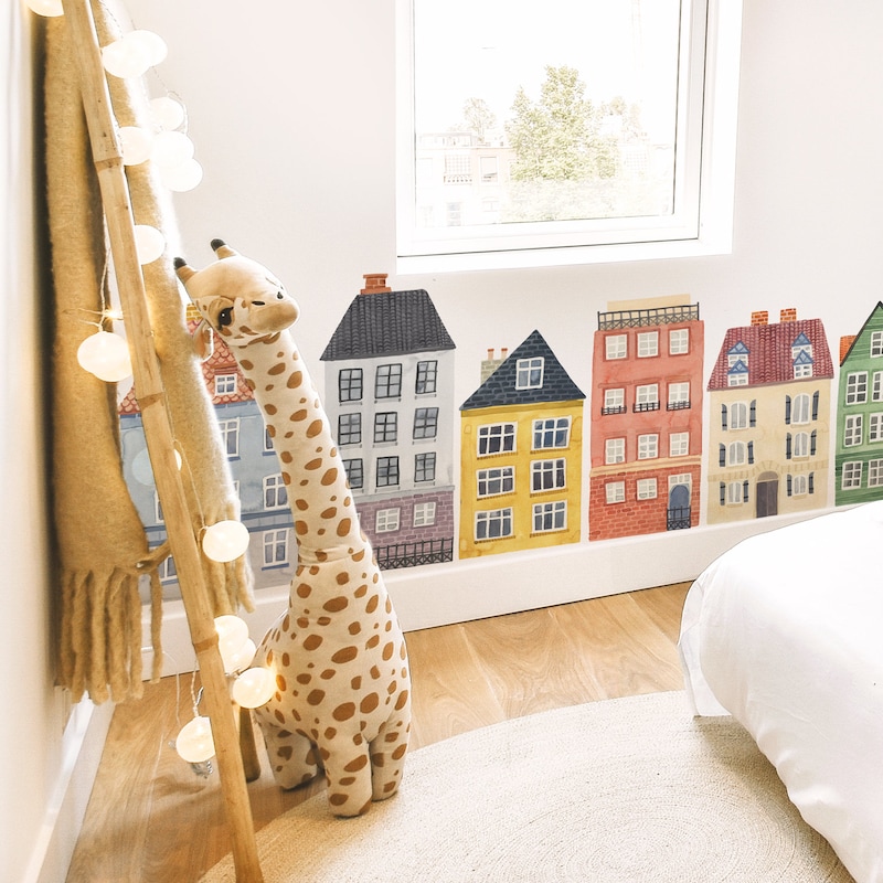 Kids Village Wall Sticker - Etsy