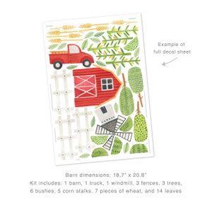 Farm Landscape Kit - Fabric Wall Decal - Modern Farm - Mej Mej - Etsy