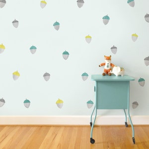 Acorn Toss - Multi - Fabric Wall Decal - Woodland - Mej Mej - Etsy