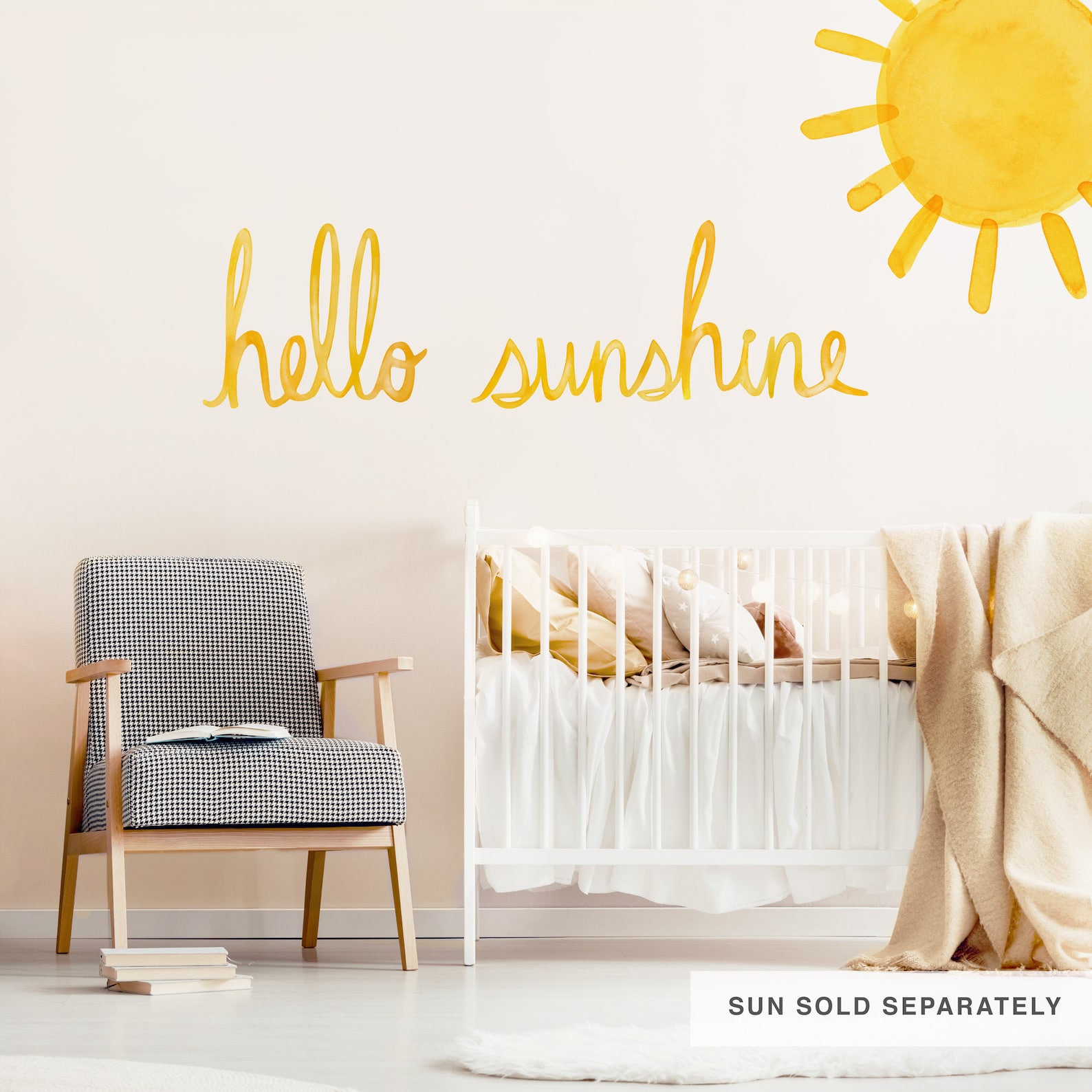 Hello Sunshine - Fabric Wall Decal - Color Story - Mej Mej - Etsy